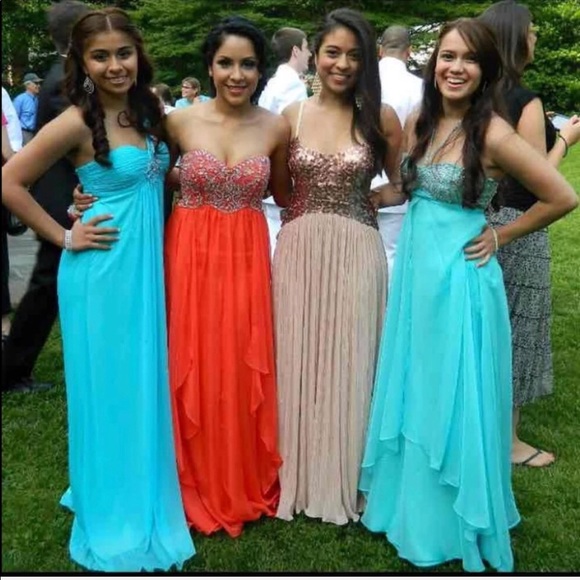 Dresses | Rare Tangerine Prom Dress | Poshmark